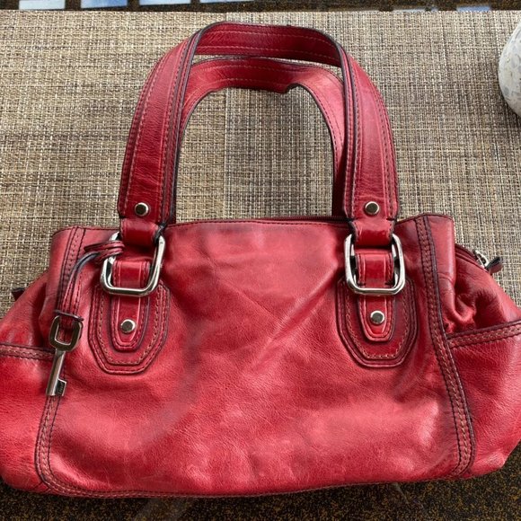Fossil | Bags | Fossil Vintage Red Leather Purse Handbag | Poshmark